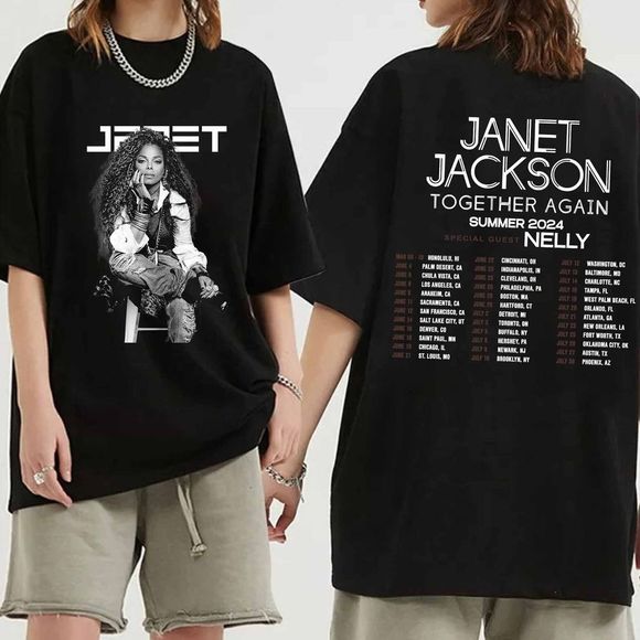Gildan | Tops | Janet Jackson Together Again Summer Tour 224 Shirt 2 ...